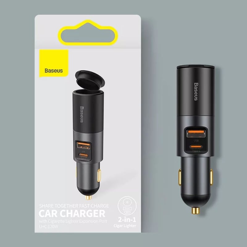 Cargador Auto Baseus Iphone Android Usb C Carga Rapida 120W BASEUS ...