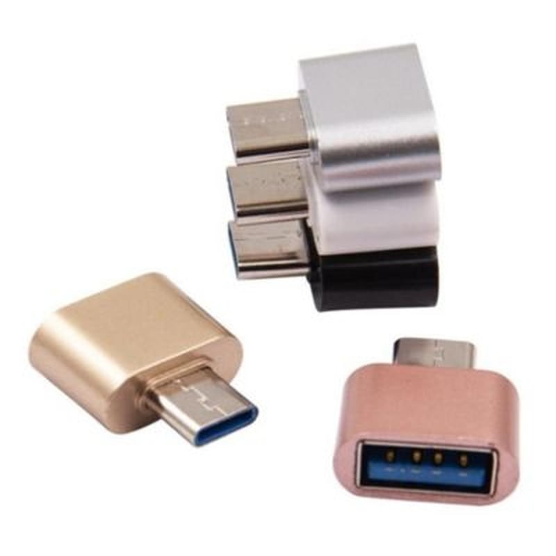 Adaptador OTG USB Tipo C Macho a USB Hembra para Celulares Rosa ...