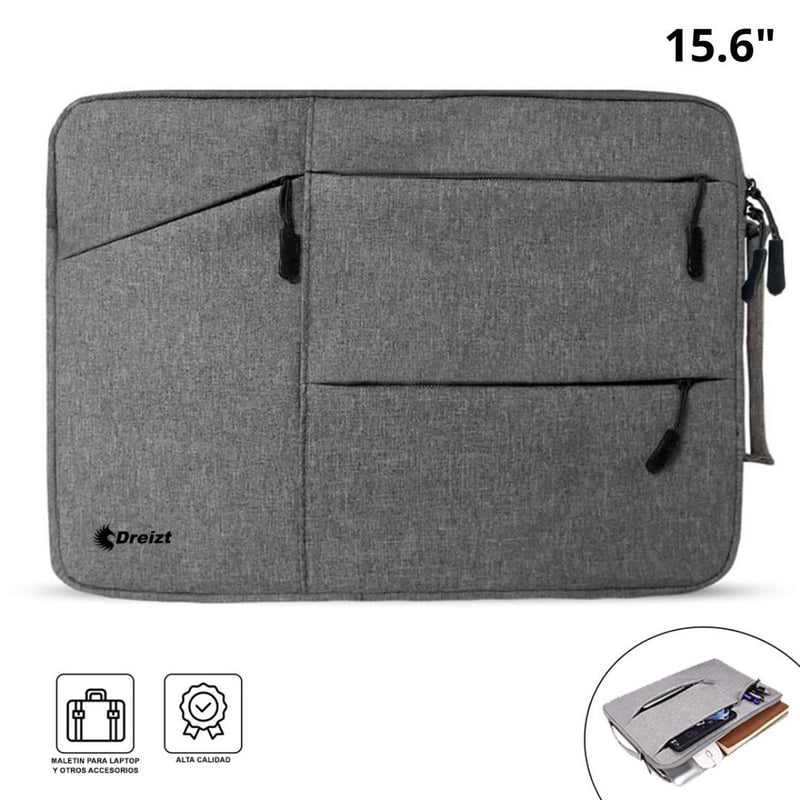 Funda Porta Laptop Notebook de 15.6 Pulgadas Gris DREIZT | falabella.com