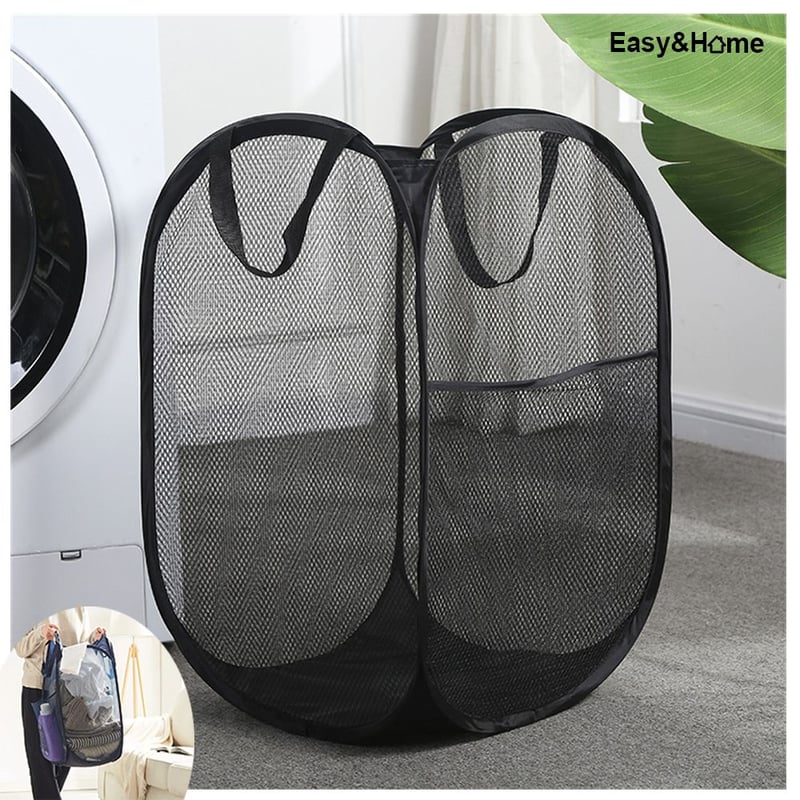 Canasto Cesta Plegable de Malla con Asas para Ropa EasyHome EASY AND ...