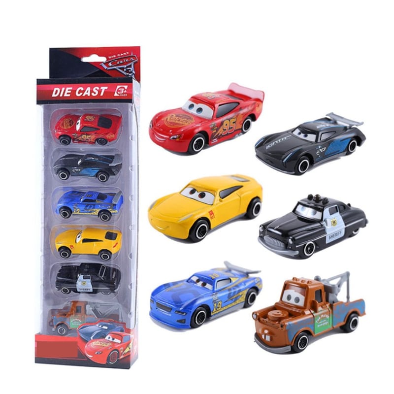 Pack 6 Carros Cars Rayo Mcqueen Metal Juguete Niños Generico GENERICO ...