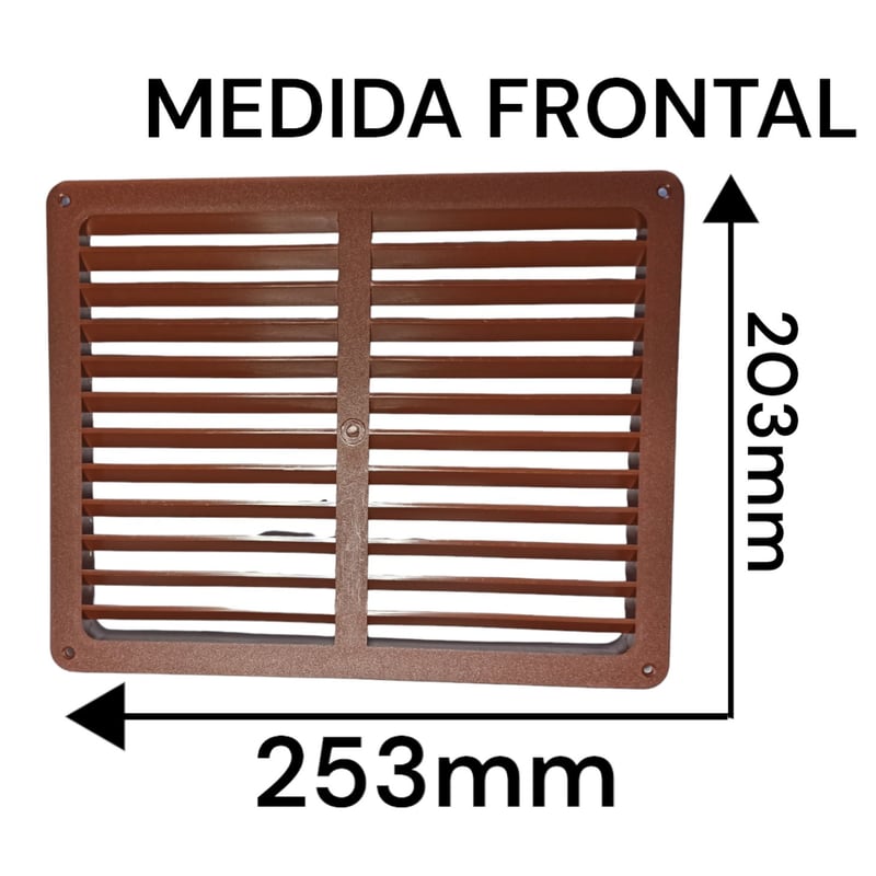 REJILLA DE VENTILACIÓN PVC MARRÓN 203x253mm GENERICO | falabella.com