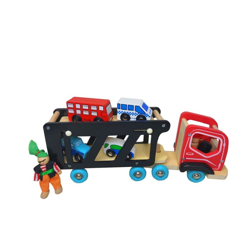 TRÁILER CON 4 CARROS DE MADERA "Double Decker" GENERICO | falabella.com