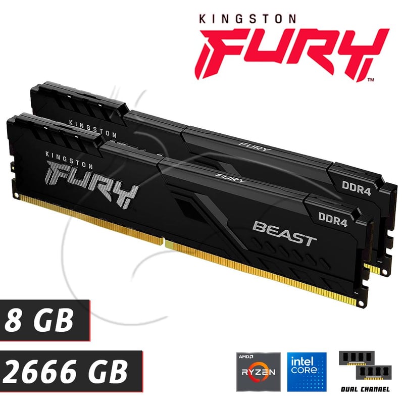 Memoria Ram 2666mhz 8gb Ddr4 Fury Beast Original KINGSTON | falabella.com