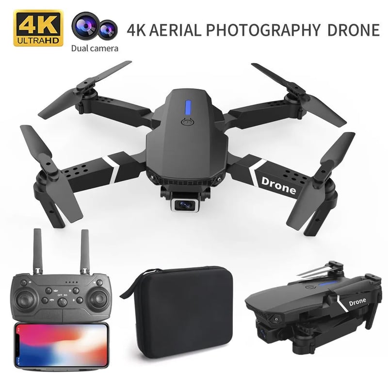 Dron Profesional E88 4K ORIGINAL Dual Cámara WiFi HD RC Video Plegable GENERICO | falabella.com