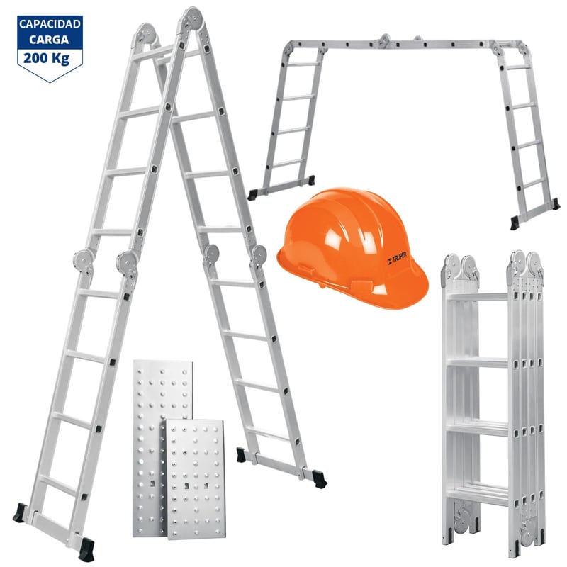 Escalera Multiposición 16 pasos escalera articulada Truper TRUPER ...