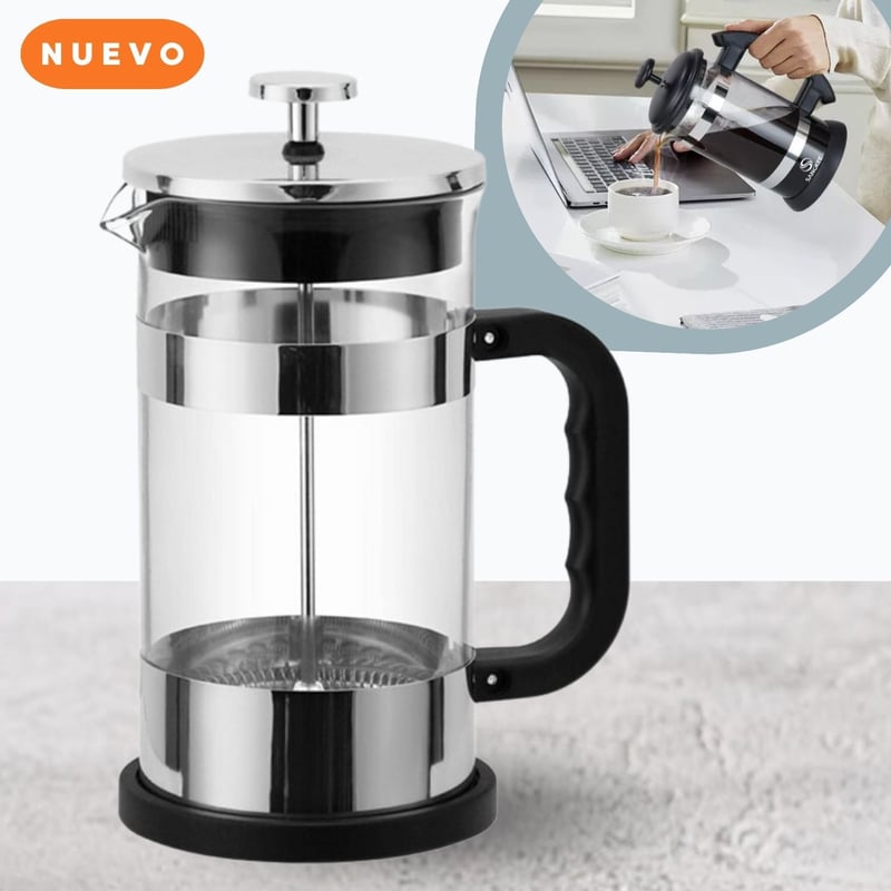Cafetera de Prensa Francesa de Acero Inoxidable de 1 litro GENERICO ...