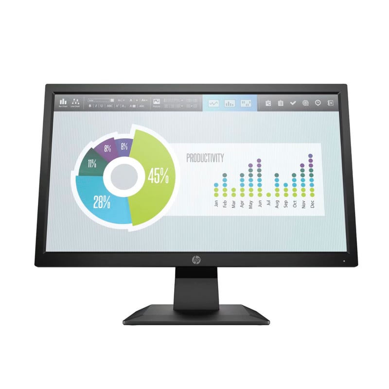MONITOR HP P204V LED 19.5" HD WIDESCREEN PUERTOS HDMI VGA P/N:5RD66AA ...