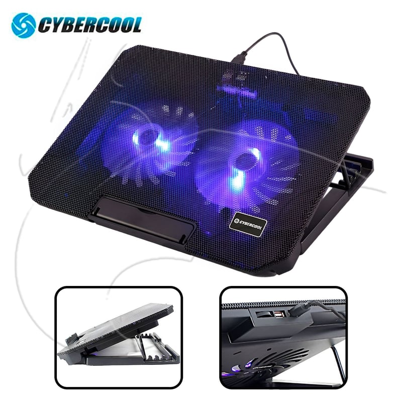 Cooler Para Laptop Notebook Cybercool HA-82 2 X 1 LED CYBERCOOL ...