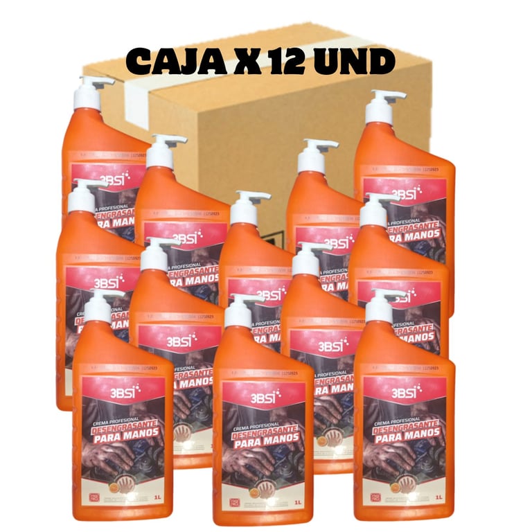 CREMA DESENGRASANTE PARA MANOS 1 LTS X 12 UND 3BSI | falabella.com