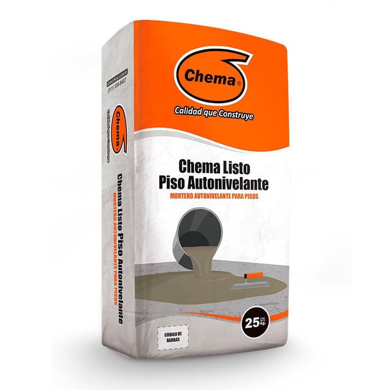 MORTERO AUTONIVELANTE PARA PISO CHEMA LISTO 25KG CHEMA | falabella.com