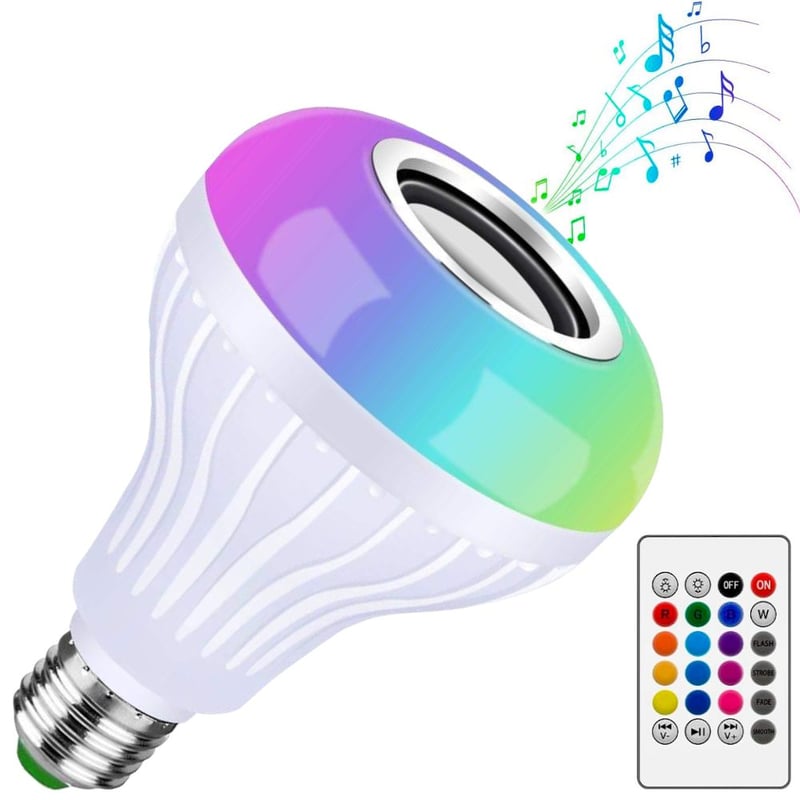 Foco Parlante Bluetooth LED Inteligente Luces Multicolor RGB 418F ...