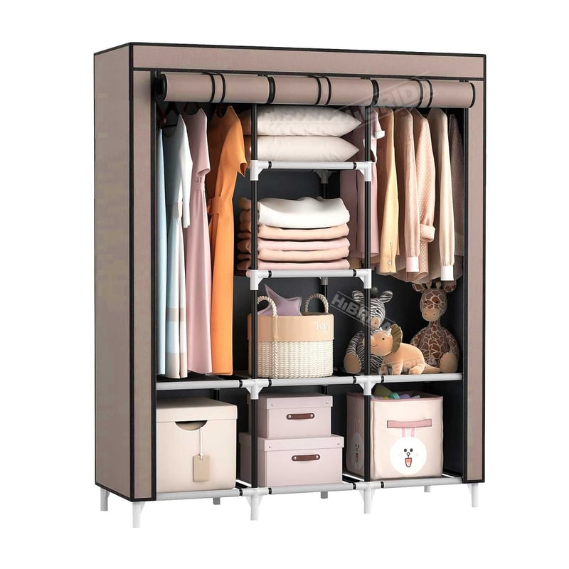 ROPERO ARMABLE 3 CUERPOS ORGANIZADOR DE TELA CLOSET CON DIVISIONES ...