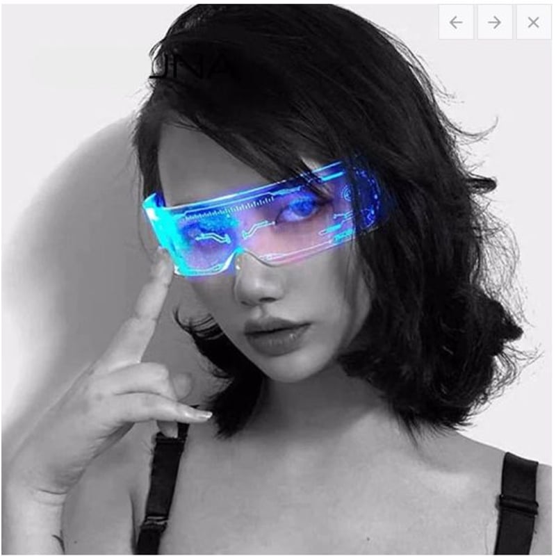 LENTES FUTURISTAS CON LUCES LED PARA FIESTA GENERICO | falabella.com
