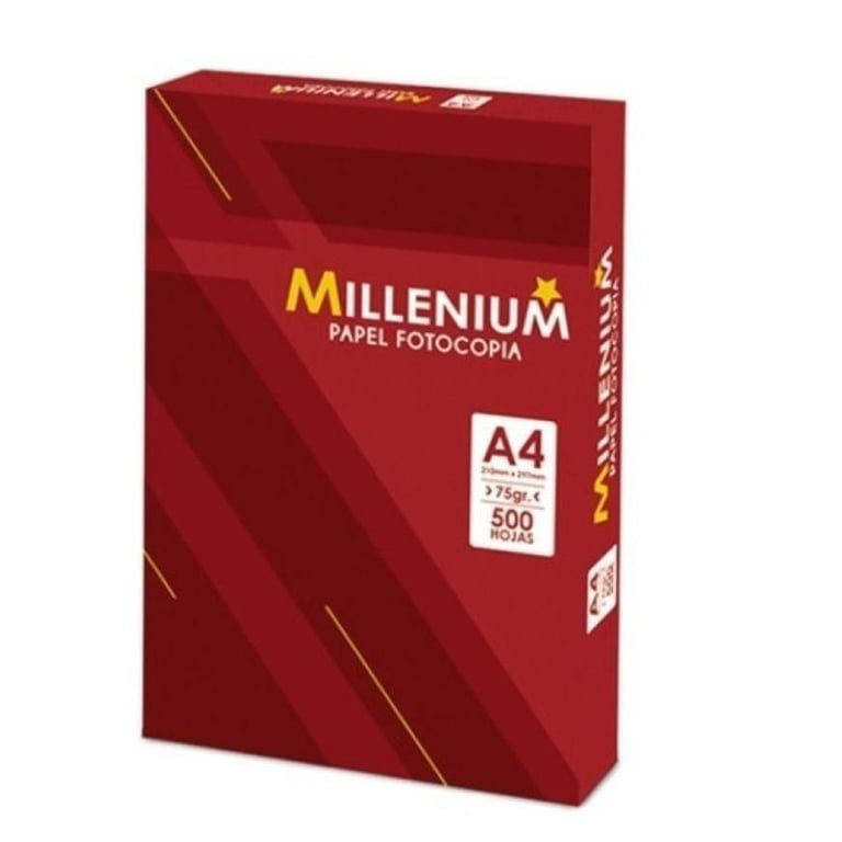 Papel Bond A4 75gr Paquete 500 hojas Útiles De Oficina foto MILLENIUM ...