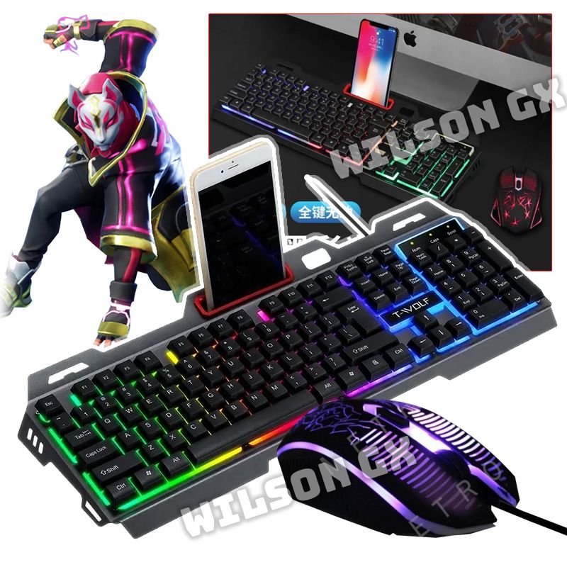 Kit Combo Gamer Teclado Metálico Mouse RGB con luces para PC GENERICO ...