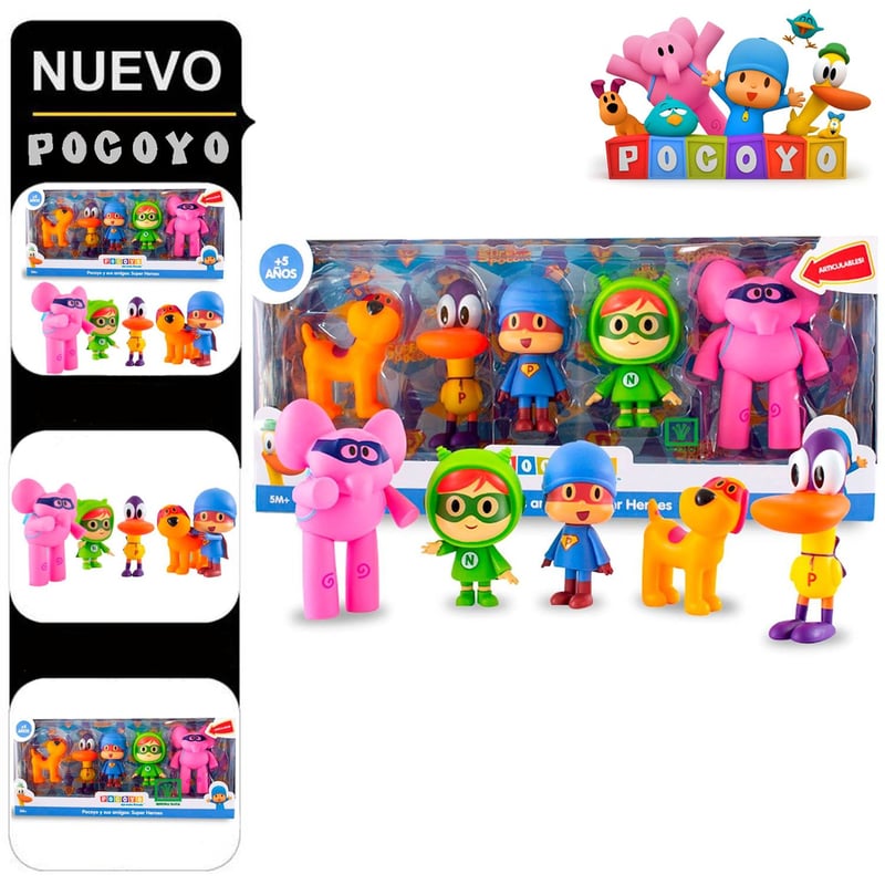 Set de Figuras Articulables Pocoyo y sus Amigos 5pcs POCOYO | falabella.com