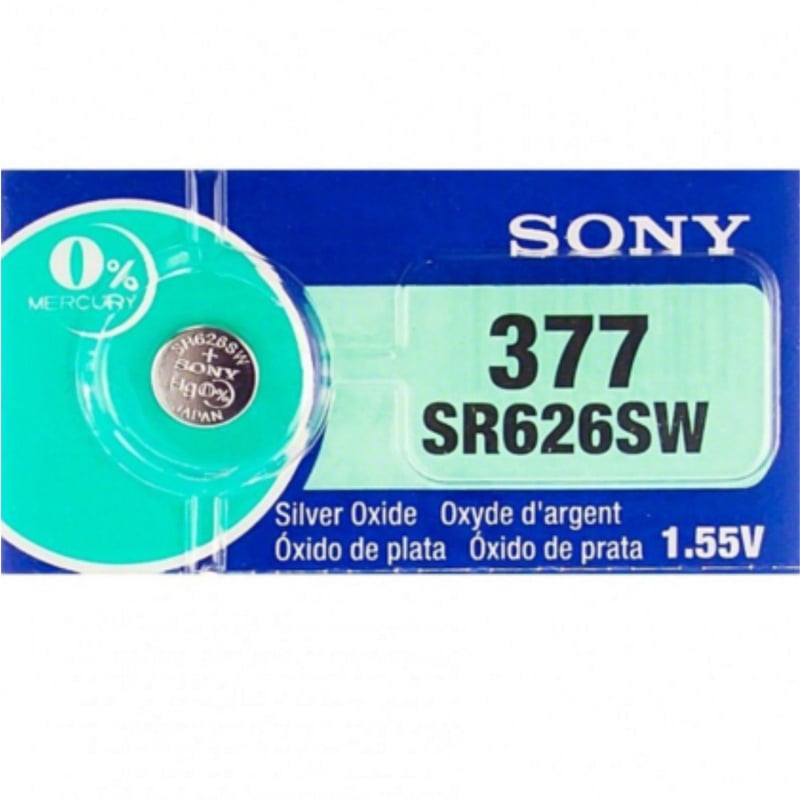 Pilas AG4 377 SR626SW Botón Reloj SO NY Oxido de Plata 1 Pila GENERICO ...
