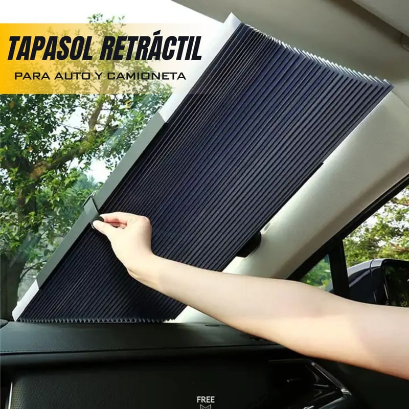 Tapasol de aluminio retráctil reforzado para auto camioneta CARJOLLITY ...
