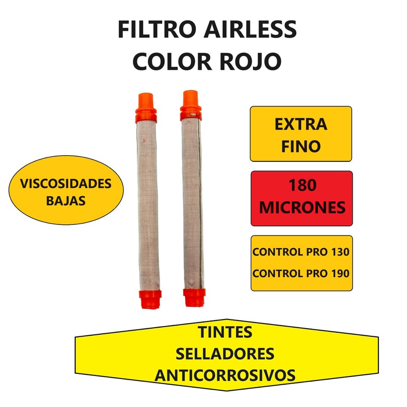 Filtro Rojo para Pistola de Pintar Wagner Airless (Pack 2 unidades) | Sodimac Perú