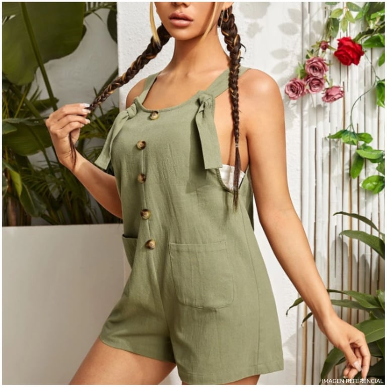 Overall short botones primavera verano mujer Standart ROSUE | falabella.com