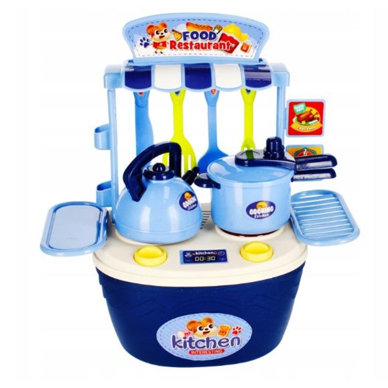 Cocina Set para Niñas con Utensilios Color Azul OEM | falabella.com