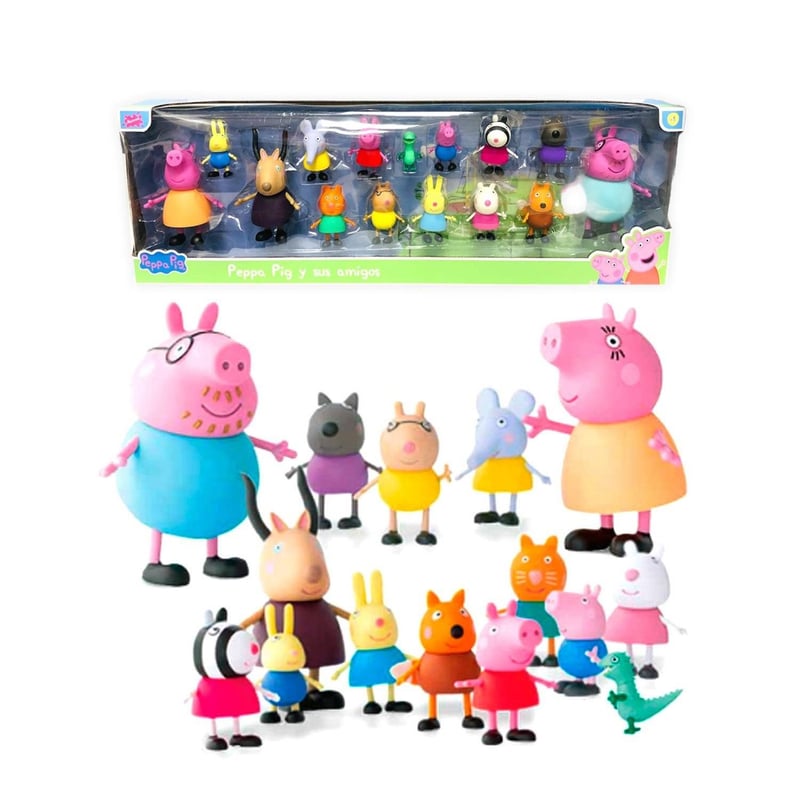 Set De Peppa Pig 15 Personajes Familia y Amigos Pepa Pig | falabella.com