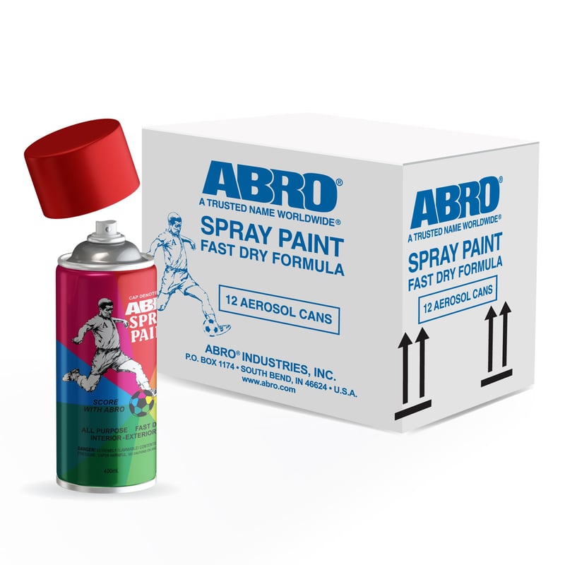 Pintura en Spray Rojo Fuego 073C - caja x12 latas ABRO | falabella.com