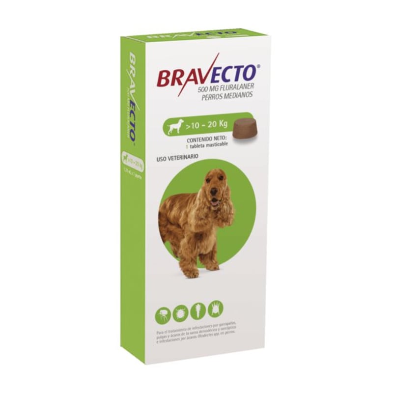 BRAVECTO PERROS DE 10 A 20 KG (VERDE) BRAVECTO | falabella.com