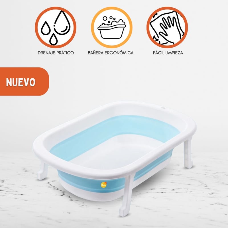 Tina de Baño Plegable Para Bebé «ECO» Light Blue | Sodimac Perú