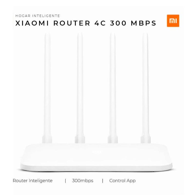 Router Inalambrico Xiaomi Mi Router 300mbps 4C Modem Inteligente XIAOMI ...