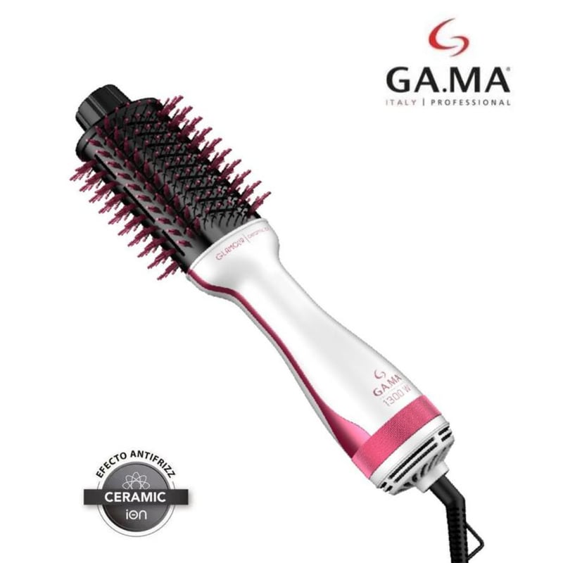 Cepillo Alisador y Secador Gama 3D Therapy Glamour Pink AntiFrizz GAMA ...
