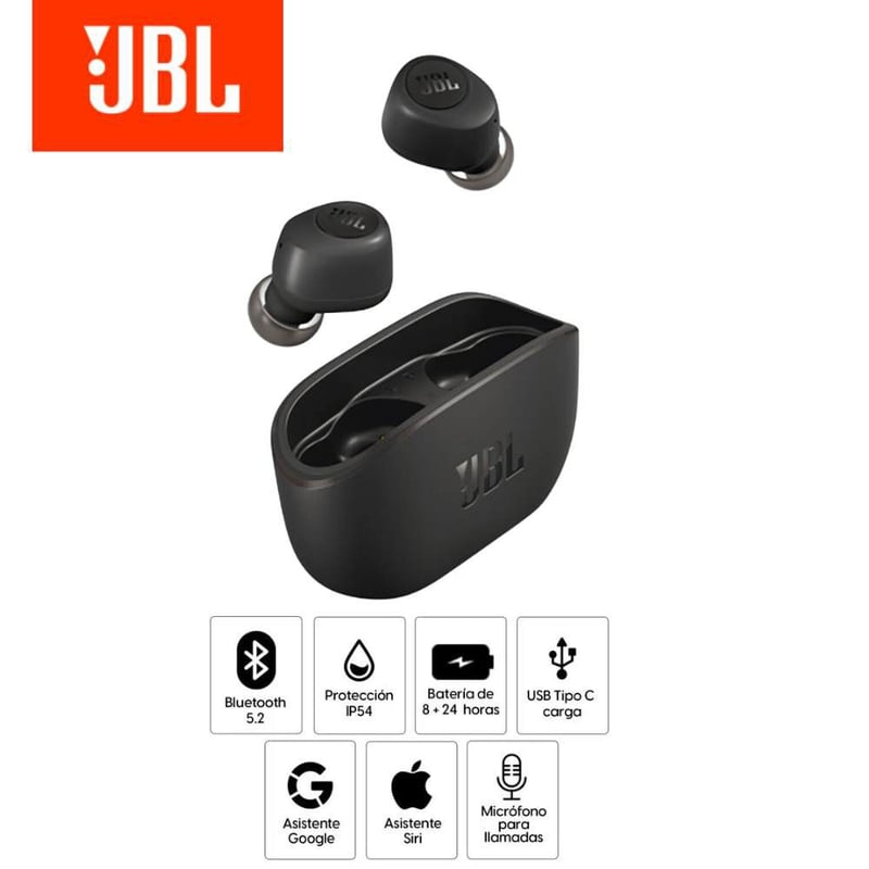 Audífonos JBL Wave Buds Bluetooth con Microf Negro JBL | falabella.com