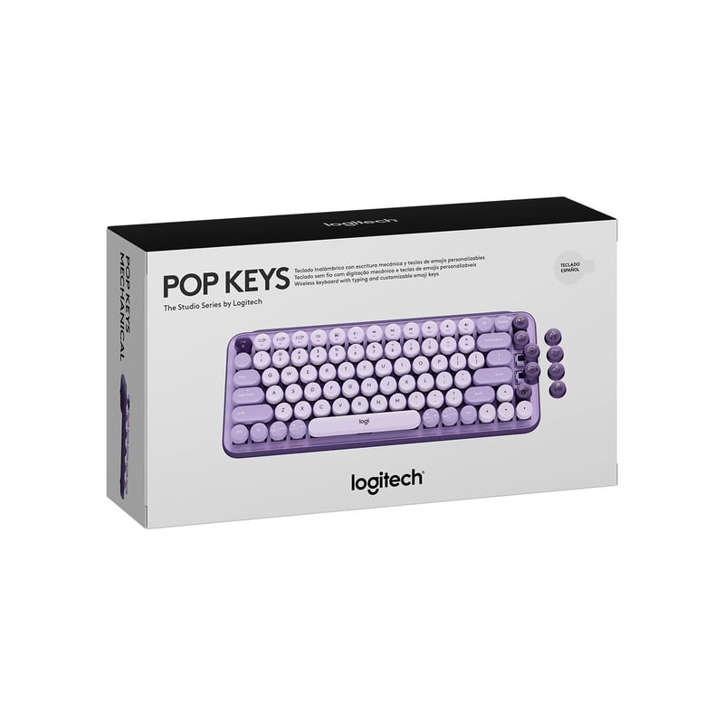 Teclado Logitech Pop Keys MultiDevice WirelessBt Cosmos Lavender Lila ...