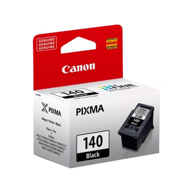 CARTUCHO DE TINTA CANON PG-140 8ML NEGRO PIXMA MG2110 P/N: 5201B001AA ...