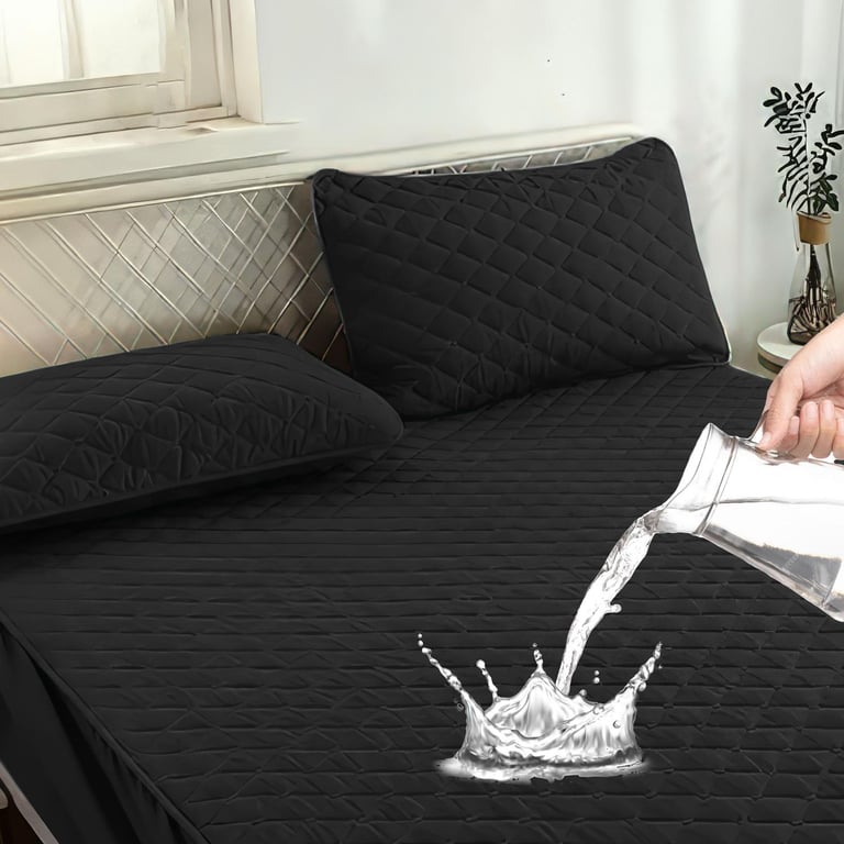 Cubre Colchon Impermeable 2 Plazas + Fundas Okaeri - Negro | Sodimac ...