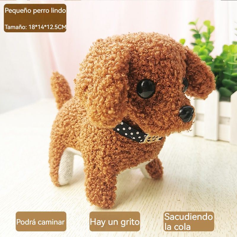 Adorable Perro Peluche de peluche que camina, ladra y mueve la cola ...
