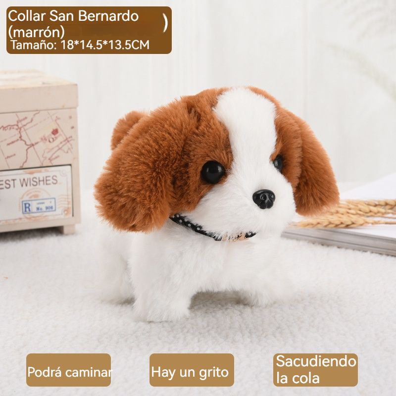 Adorable Perro Peluche de peluche que camina, ladra y mueve la cola ...