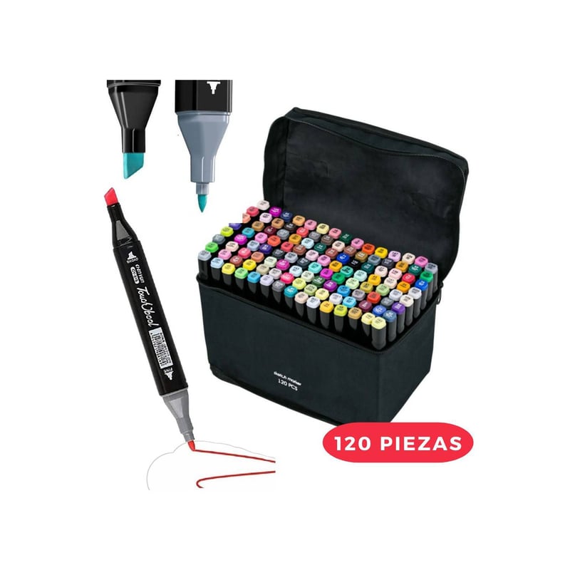 PLUMONES TOUCH 120 PIEZAS GENERICO | falabella.com