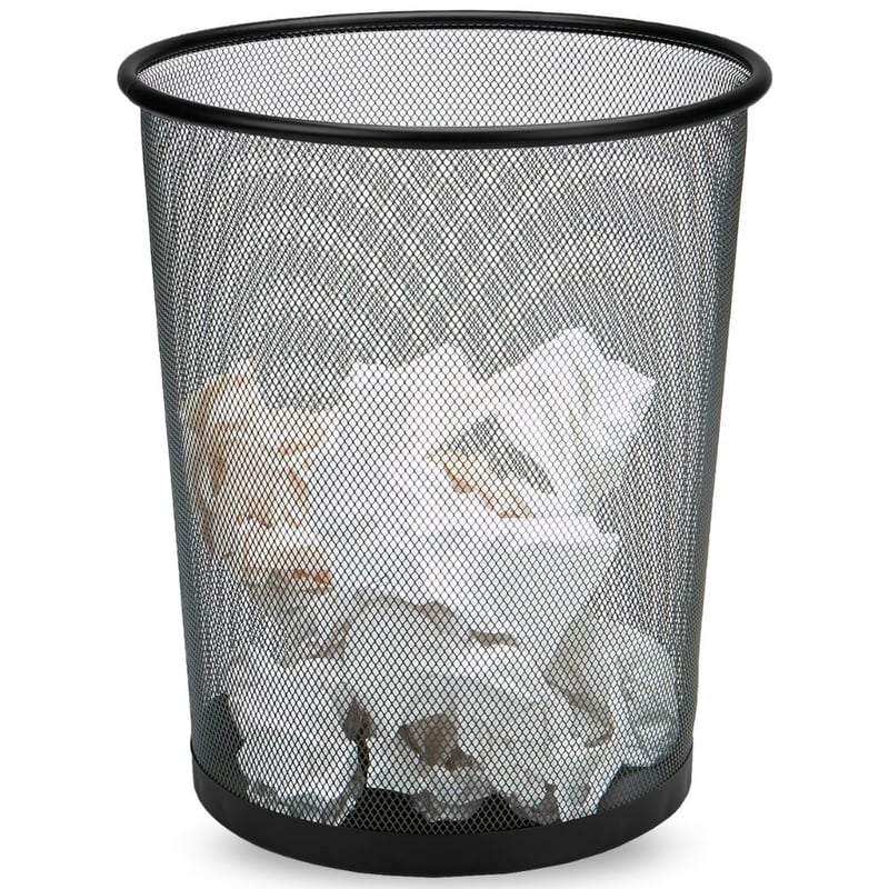 Tacho de Basura Papelera de Oficina Grande Negro P45 IMPORTADO MC ...