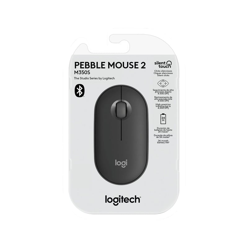 Mouse Logitech Pebble Mouse 2 M350S Bluetooth/Wireless Graphite ...