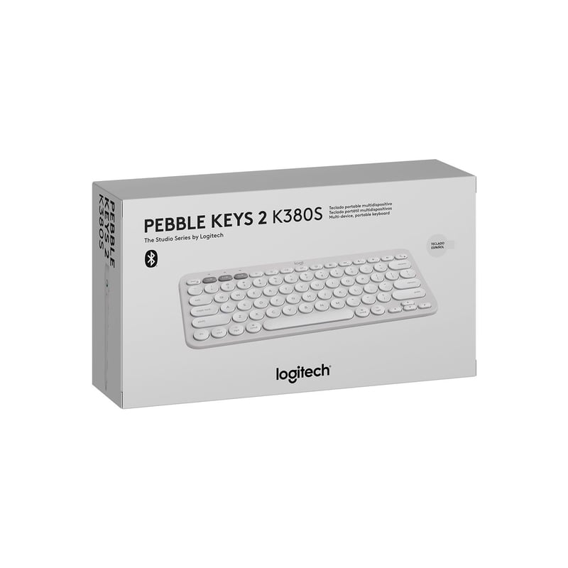 Teclado Logitech Pebble Keys 2 K380S Bluetooth/Wireless Sp White ...