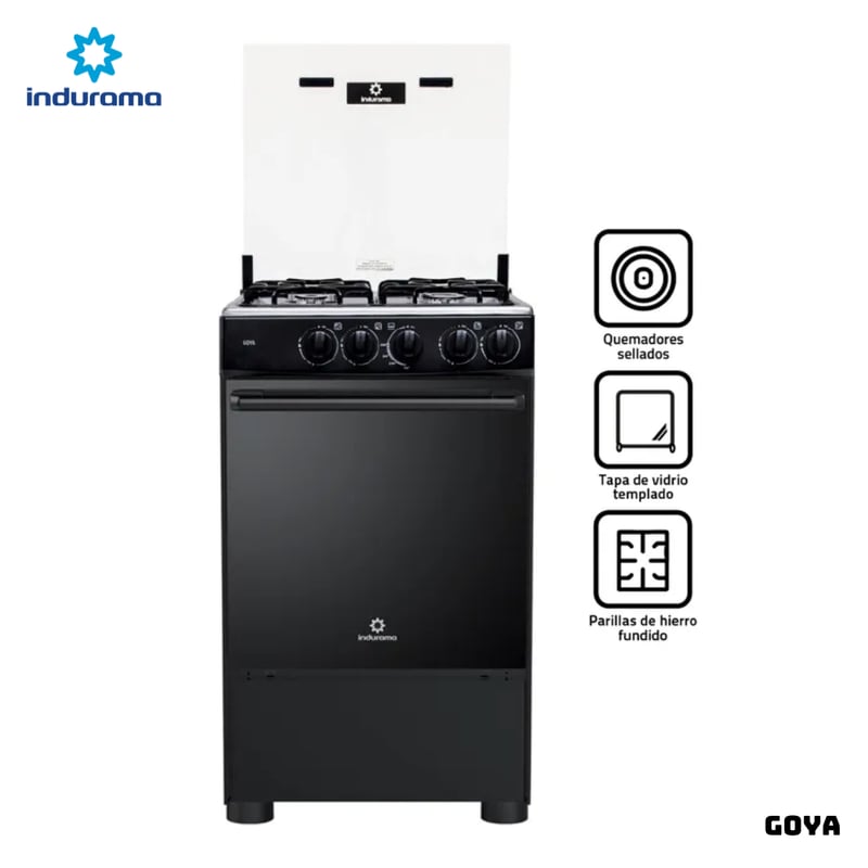COCINA DE PIE INDURAMA A GAS 4 HORNILLAS - GOYA INDURAMA | falabella.com