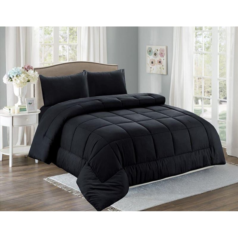 EDREDÓN NEGRO 100% ALGODÓN QUEEN CASATEX | falabella.com