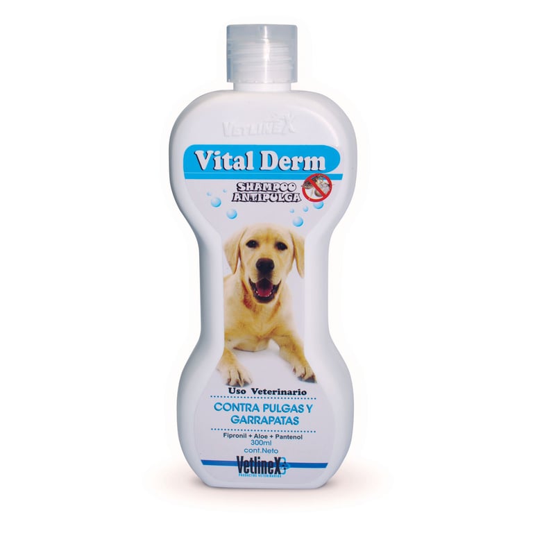 SHAMPOO PARA PERRROS VETLINEX VITALDERM ANTIPULGAS 300 ML VETLINEX ...