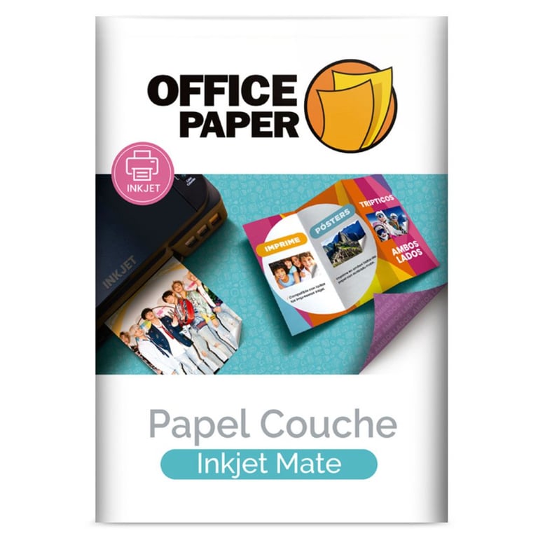 Papel Couche Mate Inkjet 120g por 10 Hojas A4 OFFICE PAPER | falabella.com