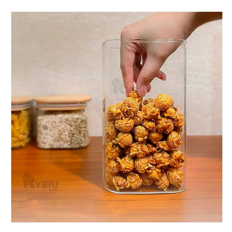 Recipiente con Tapa de Madera para Almacenar Alimentos GENERICO ...