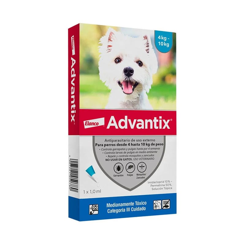 Pipeta Antipulgas Advantix para Perros de 4 a 10Kg ADVANTIX | falabella.com Pipeta Antipulgas Advantix para Perros de 4 a 10Kg ADVANTIX | falabella.com