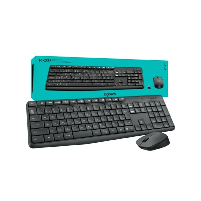 Teclado Logitech Mouse MK235 Wireless Usb Sp Black LOGITECH | falabella.com
