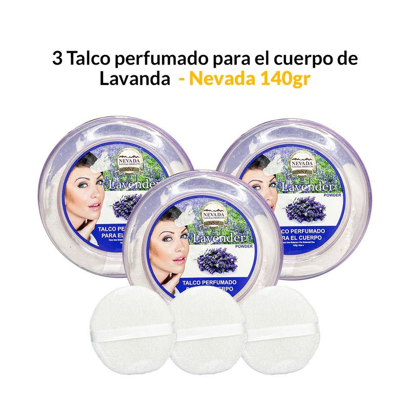 3 Talco perfumado para el cuerpo 142g- Nevada NEVADA NATURAL PRODUCTS ...
